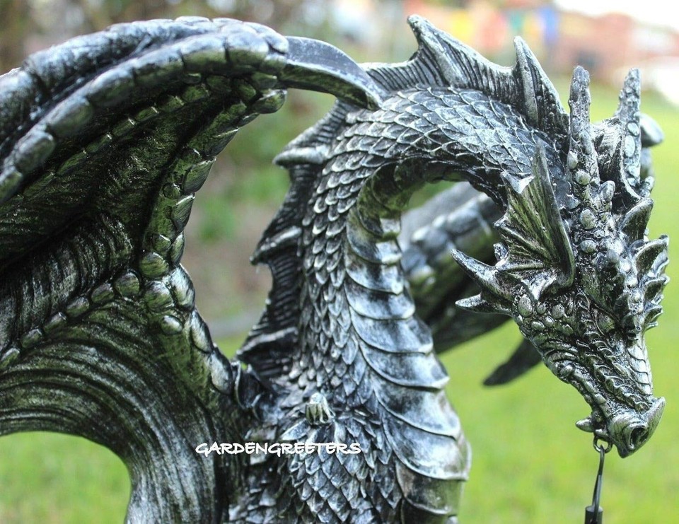 Large Dragon Statue with Solar Light Lantern Figurine Dragon Solar ...