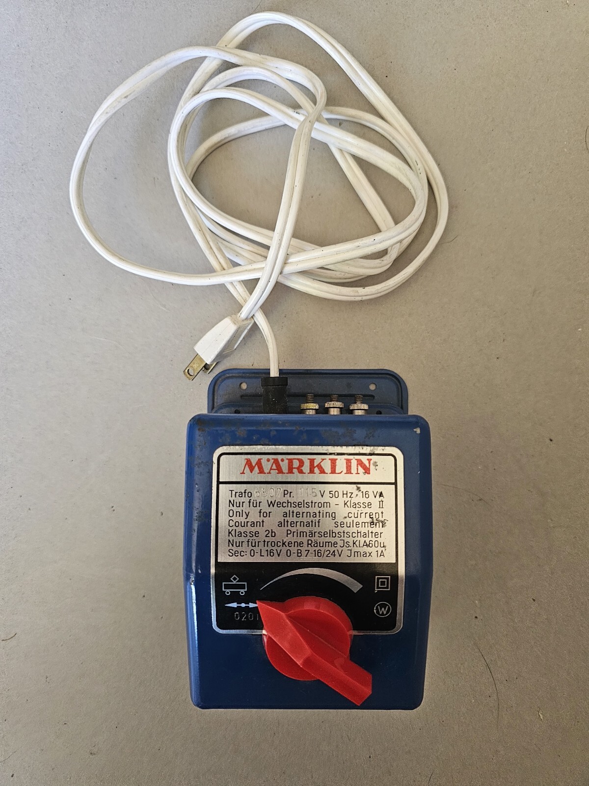 Marklin HO/OOO 6507 Controller Cab Control AC Transformer Power Supply