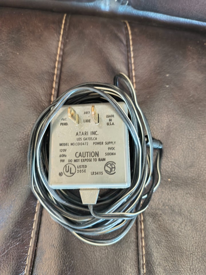 Vintage Atari 2600 A/C Adapter- ULTRA RARE 1st Made in USA Power Supply ...