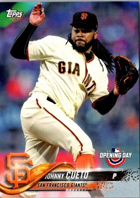 2018 Topps Opening Day Johnny Cueto #88 San Francisco Giants Baseball ...