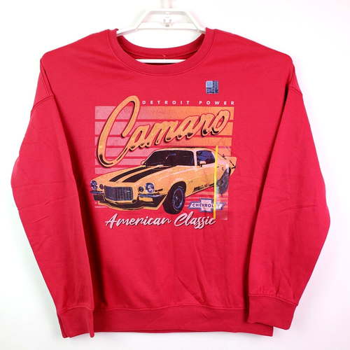 GM Detroit Power Chevrolet Camaro Womens Size S Raspberry Wine Crew ...