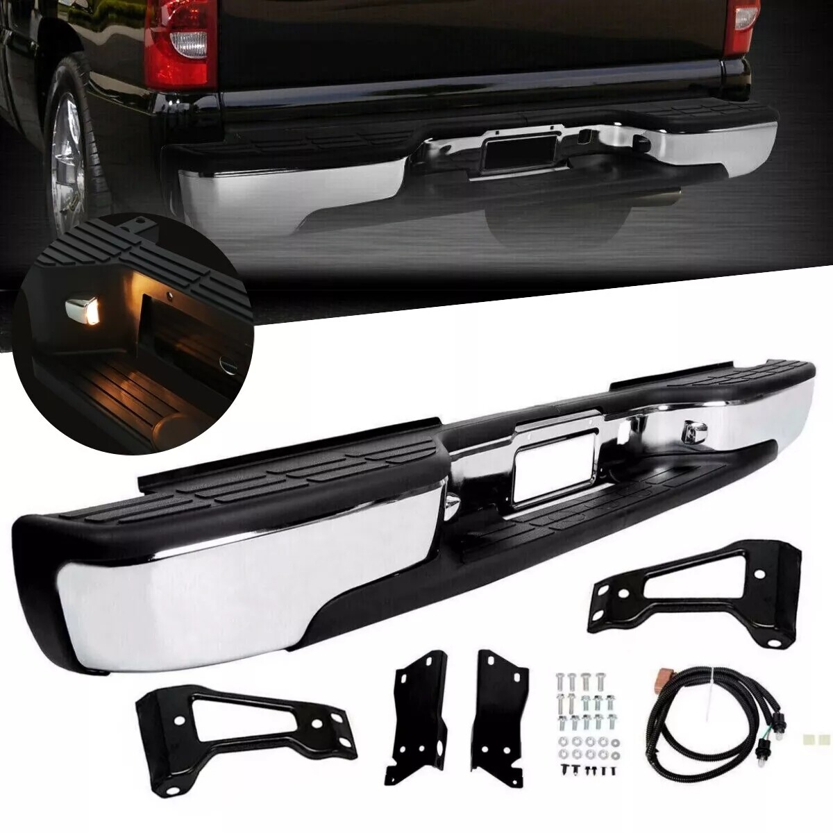 Chrome Rear Bumper For 1999-2007 Chevy | Grelly USA