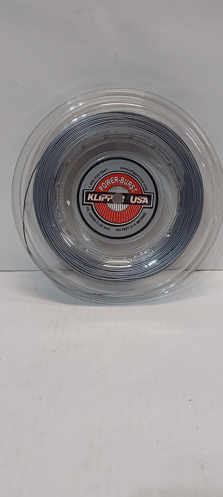 Klipper USA POWER-BURST 380' Reel 16 Gauge White - Tennis Racket String ...