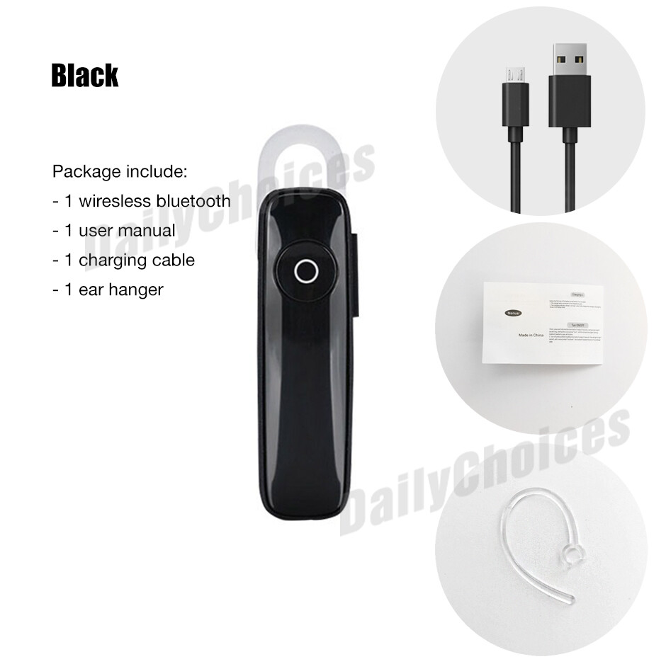 Bluetooth Earphone Handsfree Mic Wireless Headset Headphone Earpiece ...