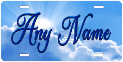 Cloudy Sky Personalized Novelty Car Auto License Plate Any Name | eBay