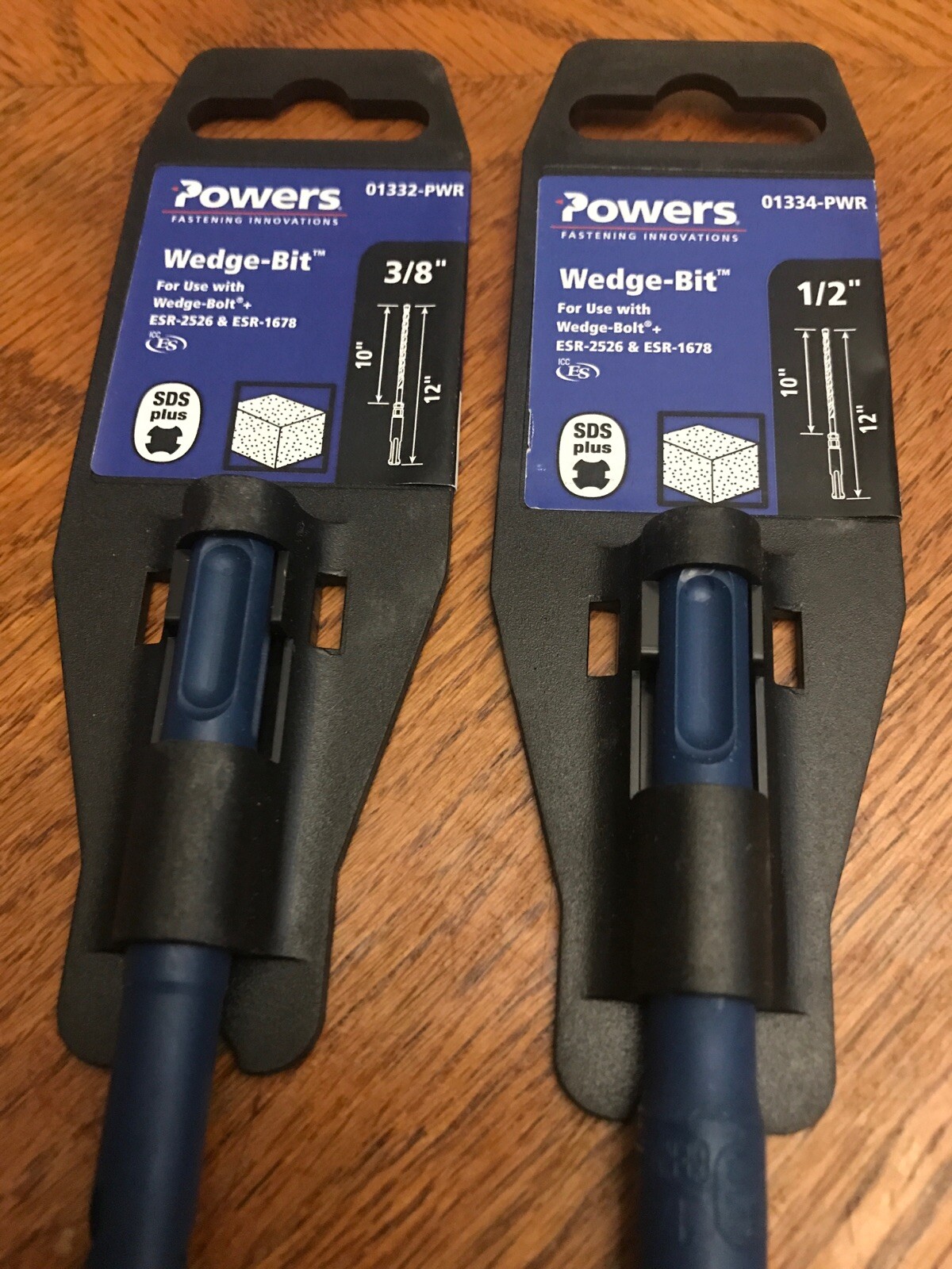 Powers Wedge Bit Set 3/8”and 1/2”x12” | eBay