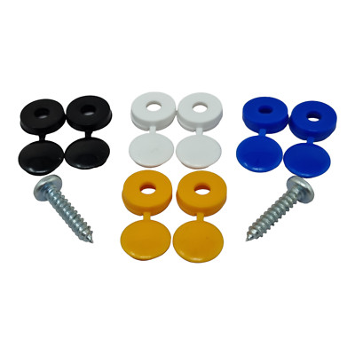 Number Plate Fitting Caps & Screws Kit Hinged Screw Covers Hinge Cover ...