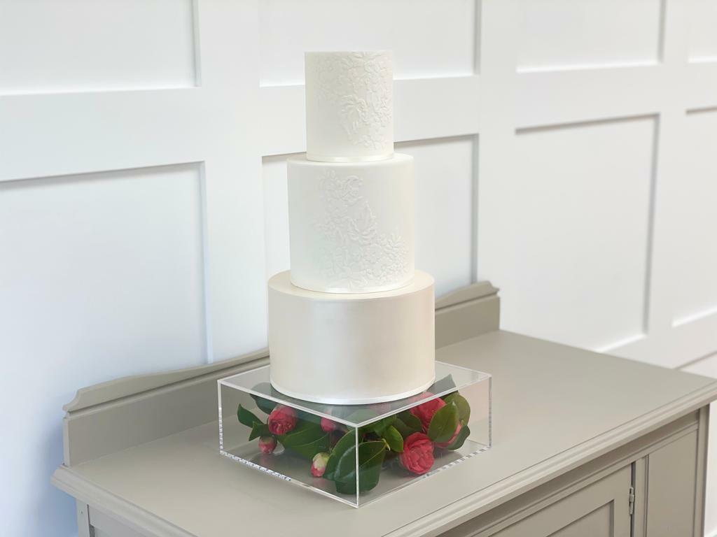 ROUND acrylic fillable clear tier cake separator / cake stand | eBay