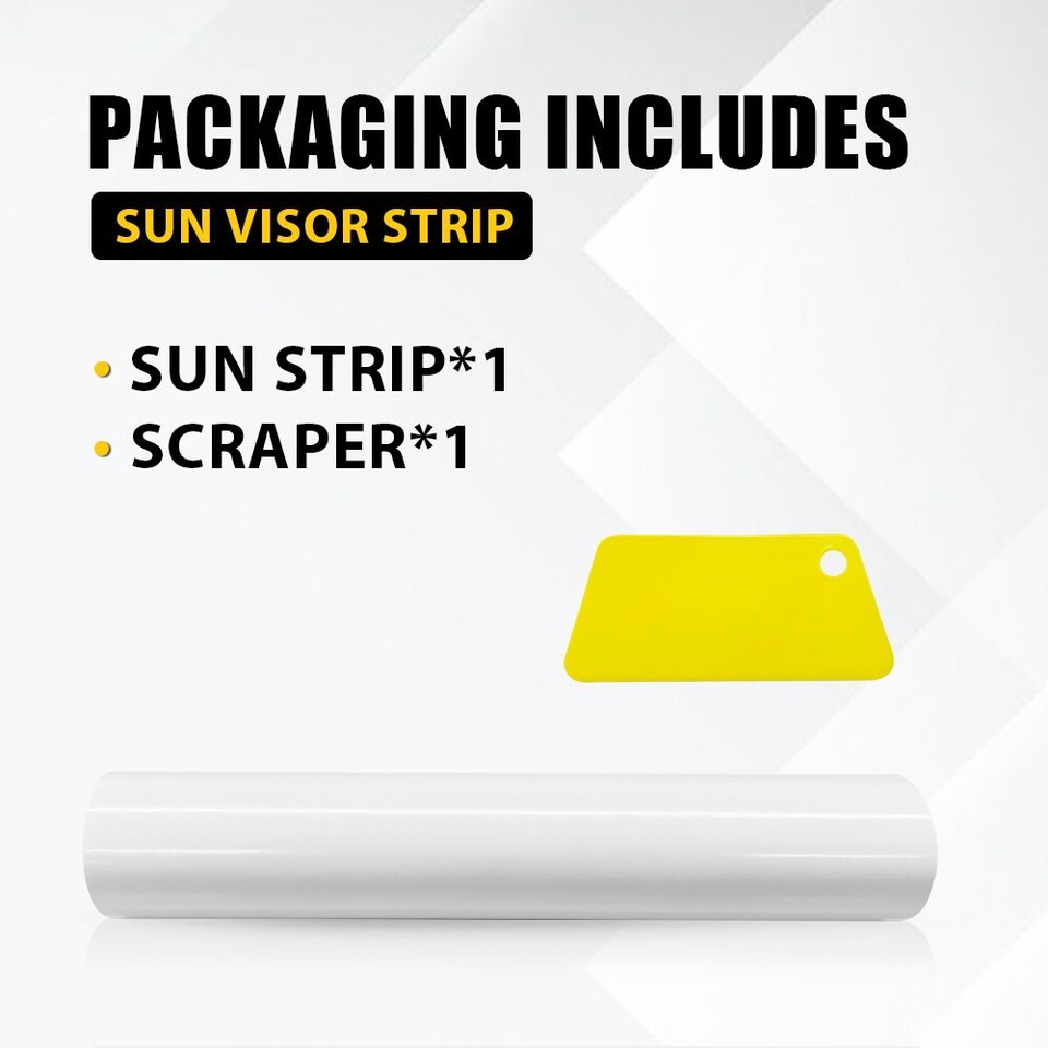 Sun Visor Strip Tint Films Car Front Windshield UV Shade Accessories ...