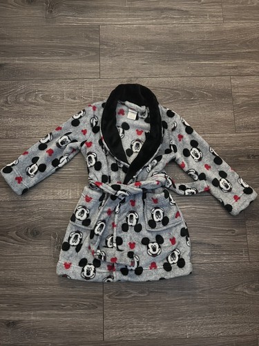 Disney Mickey Mouse Bath Robe Bathrobe PJ Toddler Boys Size 3T | eBay