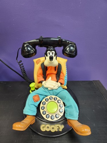 Disney Animated "Goofy" Talking Telephone ~ Land Line w/Cords - Tested ...