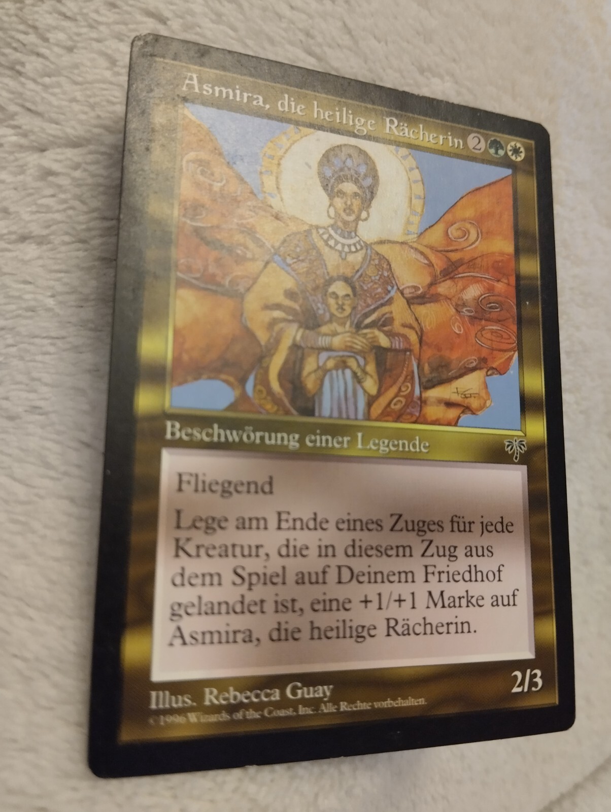 MTG ASMIRA, HOLY AVENGER GERMAN LANGUAGE Mirage 1996 Rare *RESERVED ...