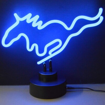 Galloping Horse Neon Sculpture - Mustang - Cowboy - Glass Tubes - Lamp ...