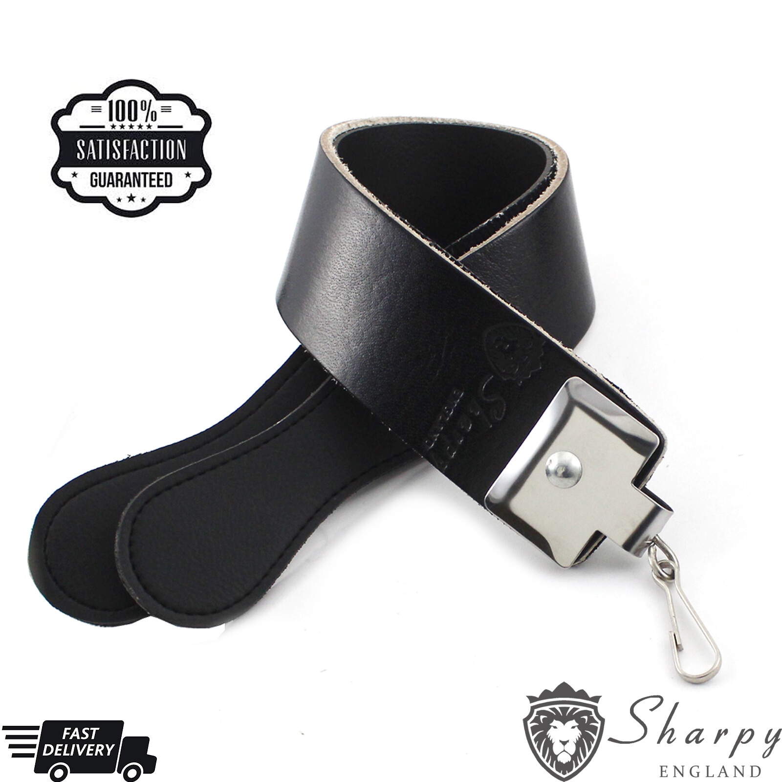 SHARPY - STRAIGHT CUT THROAT SHAVING RAZOR STROP STRAP GIFT FOR HIM | eBay