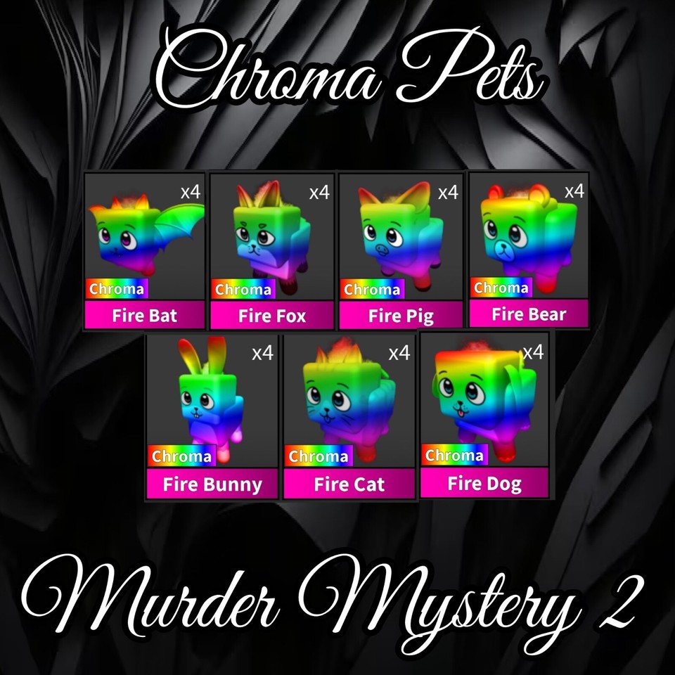 Murder Mystery 2 MM2 All Chromas and Godlies - In Game Items - Quick ...