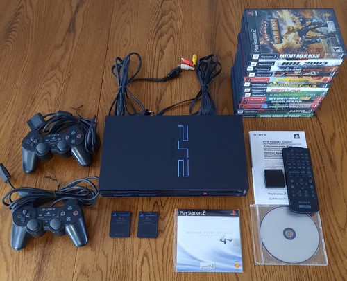 Sony PS2 Fat Console Bundle-Controllers, Memory, Games, Remote-All ...