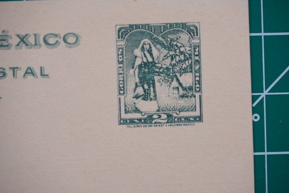 Mexico Postal Stationery Card 2c “La Vendedora” Woman with Basket ...
