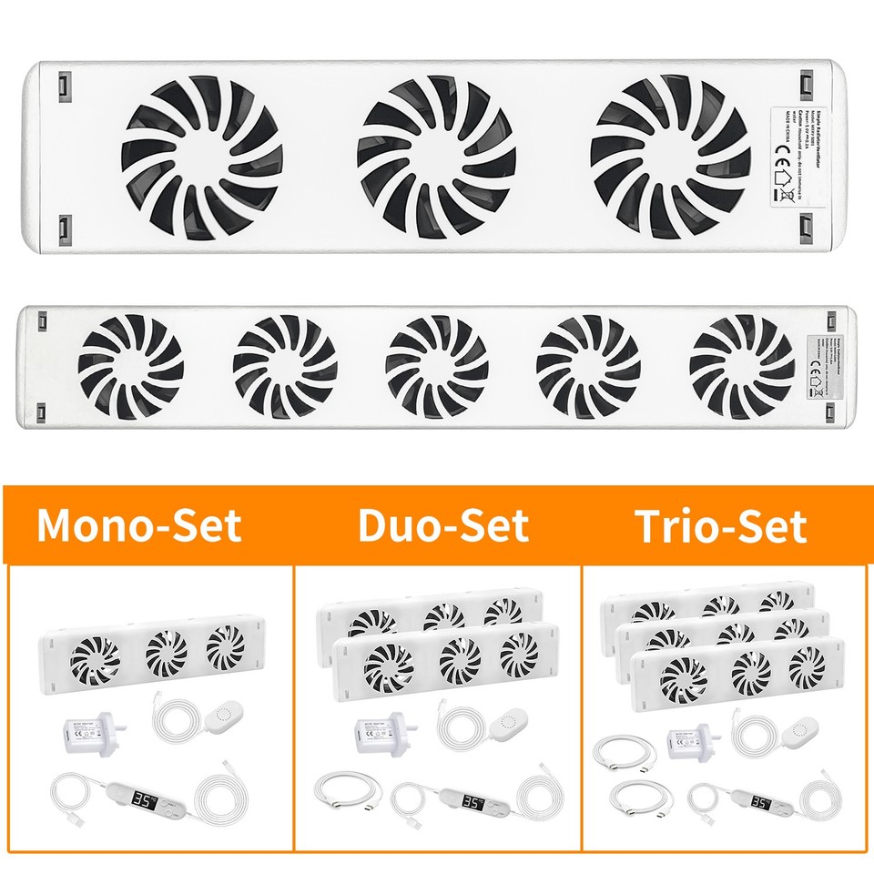 Energy Saving Radiator Fan Booster Set Fans Heat Output Saves ...