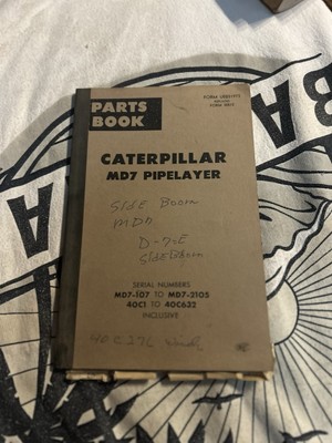 Factory Caterpillar Cat Parts Book Manual MD7 Pipe Layer Trackson Winch ...