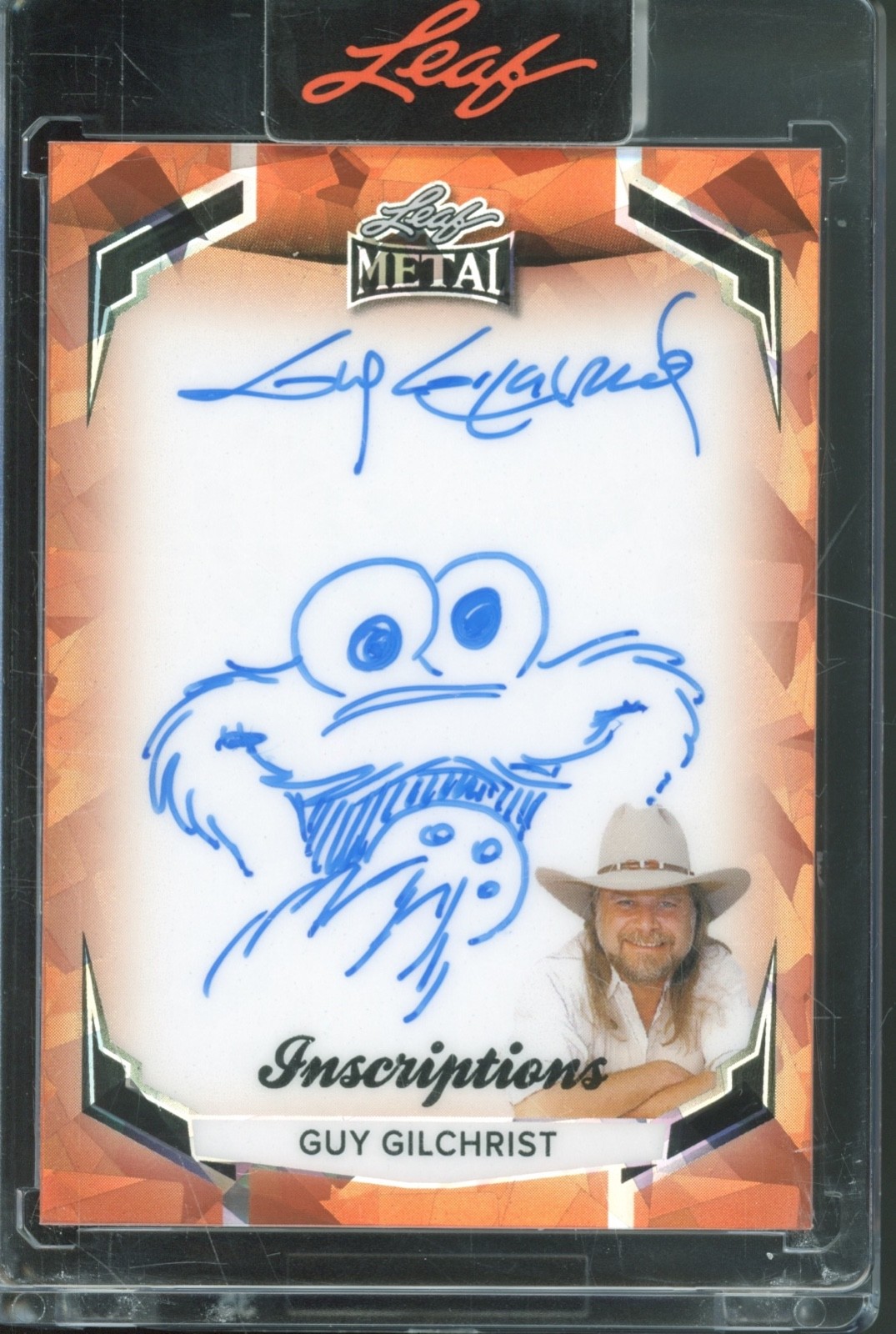 2025 Leaf Metal Inscriptions Orange Crystal Guy Gilchrist 71/99 Auto ...