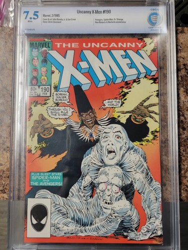 Uncanny X-Men #190 CBCS 7.5 Avengers New Mutants Appearance Marvel 1985 ...