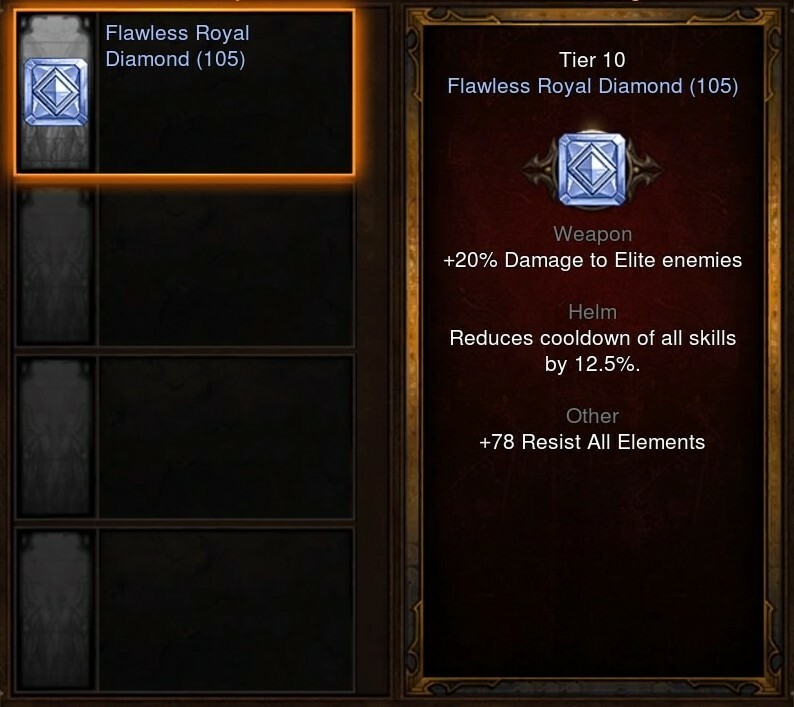 Diablo 3 Ps4 x100 Gems Tier 10 - Flawless Royal Diamonds | eBay