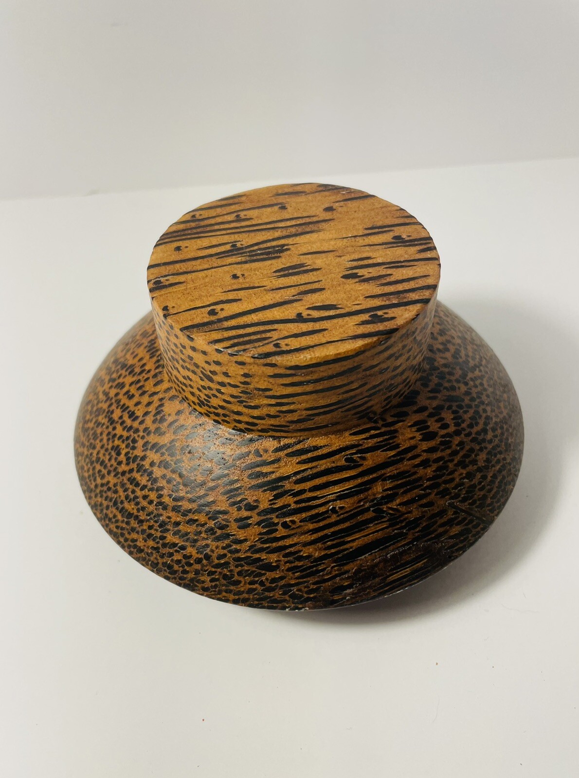 1970 mid century mango wood tea light votive with original candles | eBay