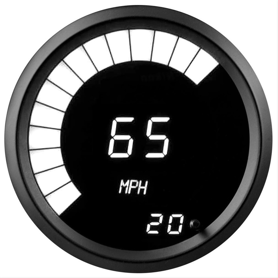 Universal 6 Gauge Set With White LED Gauges and Black Bezel + Made In ...