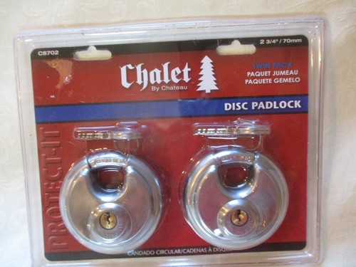 Keyed Alike Padlock Chalet Double Pack Disc Locks 2 in Pack | eBay
