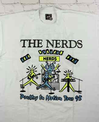Vintage 90s The NERDS band 1995 T Shirt Poultry In Motion Tour Tee ...