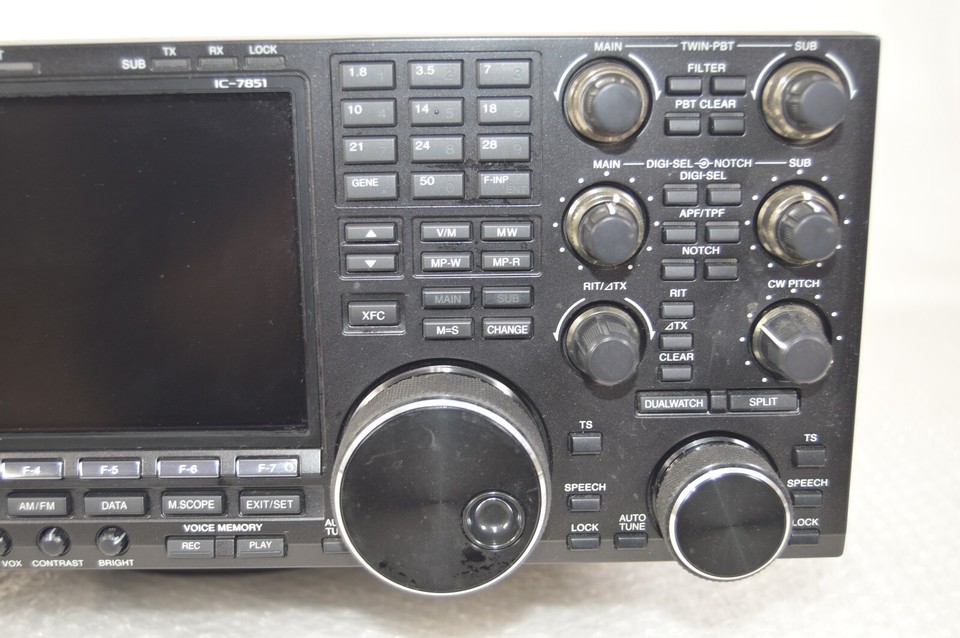 ICOM IC-7851 HF + 50MHz 200W Transceiver Tested W/Original Box SP-34 SM ...
