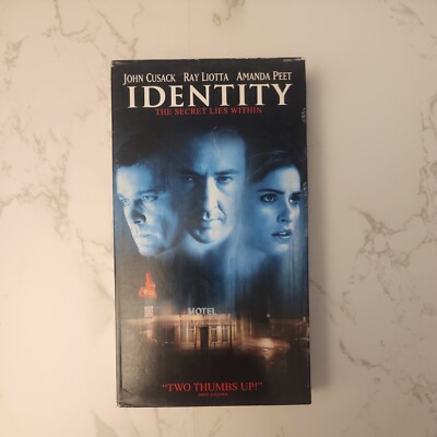 IDENTITY John Cusack Amanda Peet VHS Tape, COMPLETE/TESTED SEE PHOTOS ...