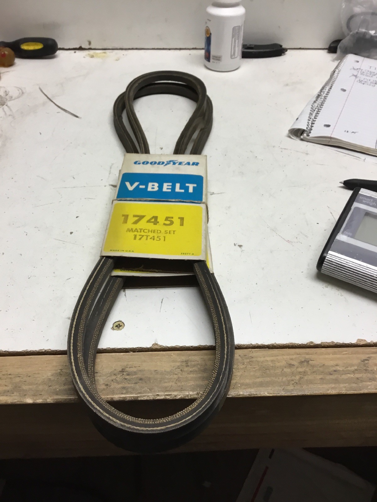 GOODYEAR V-BELT 17451 MATCHED SET OF 2 | eBay