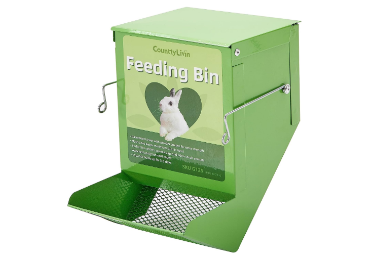Small Pets Feeding Bin Rabbit Feeder Food Dispenser Little Animals Feed ...