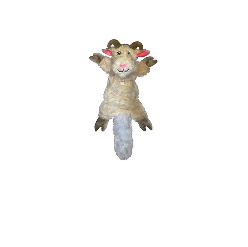 Fat Tail Billy Goat for dog Toy shake toss tug snuggle squeak Large 22 ...