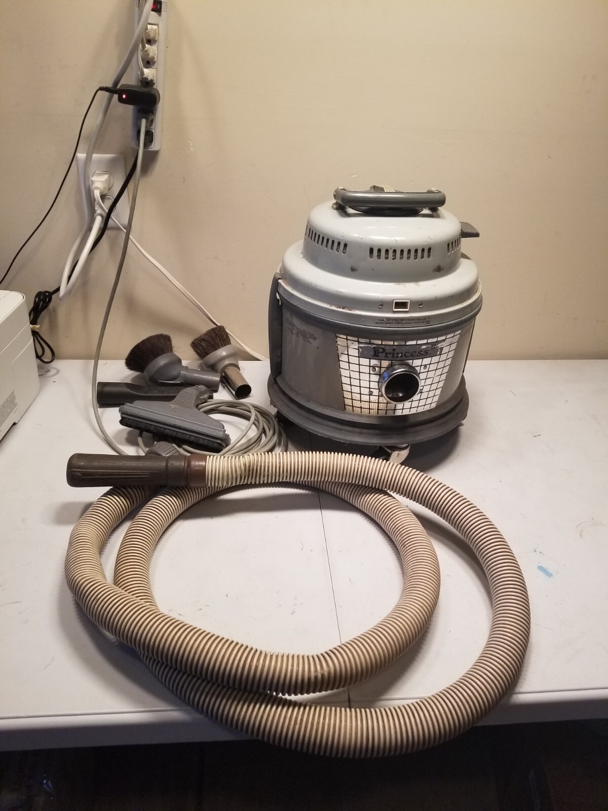 Vintage Princess II Canister Vacuum w/ Hose, attachments, Nofilters | eBay