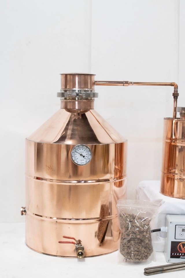 20 Gallon Copper Moonshine Still Kit 5 Gallon Thumper with port & 5 ...