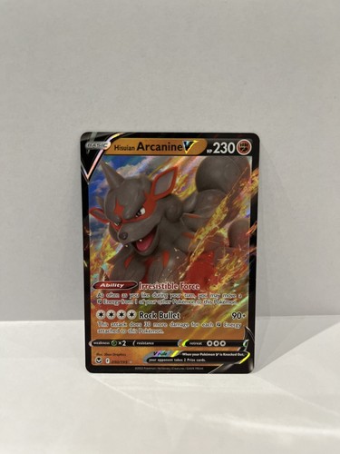 Pokémon TCG Hisuian Arcanine V Silver Tempest 090/195 Holo Ultra Rare ...