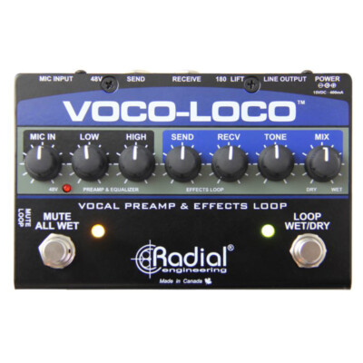 Radial Voco Loco Microphone Effects Loop & Switcher Guitar Effects ...