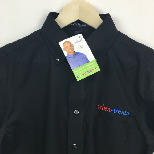 NEW Mens Small IDEA STREAM NPR National Public Radio Embroidered Shirt ...