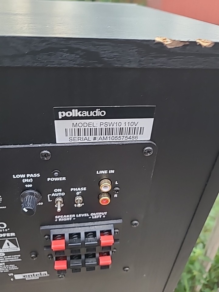 Polk Audio PSW10 10'' Powered Subwoofer 100 Watts - Black - Great ...