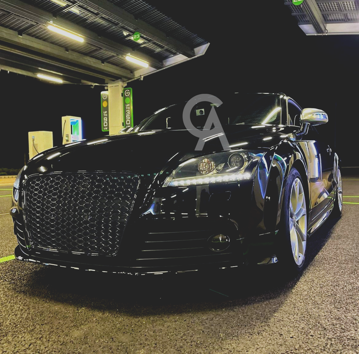 Audi TT TTS MK2 Front Grill RS Honeycomb Gloss Black, Bumper Grille ...