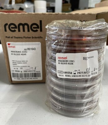 10-PACK Thermo Scientific Remel Anaerobic KV Blood Agar Monoplate 10/pk ...