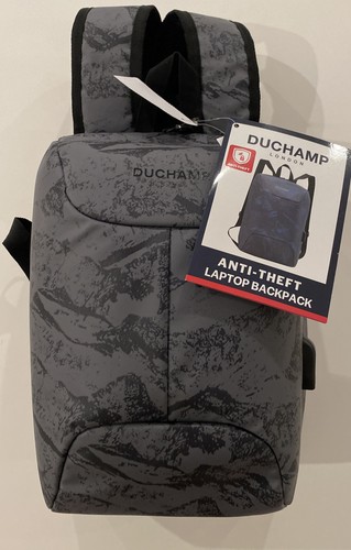 DUCHAMP LONDON Anti-Theft Padded Adjustable Laptop Backpack Grey 16636 ...