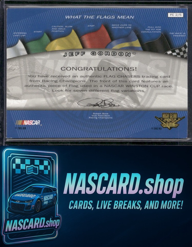 2002 Wheels High Gear Jeff Gordon Flag Chasers Checkered #/10 | eBay