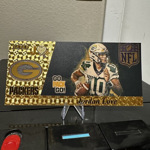 24k Gold Foil Plated Jordan Love Banknote Green Bay Packers Football ...