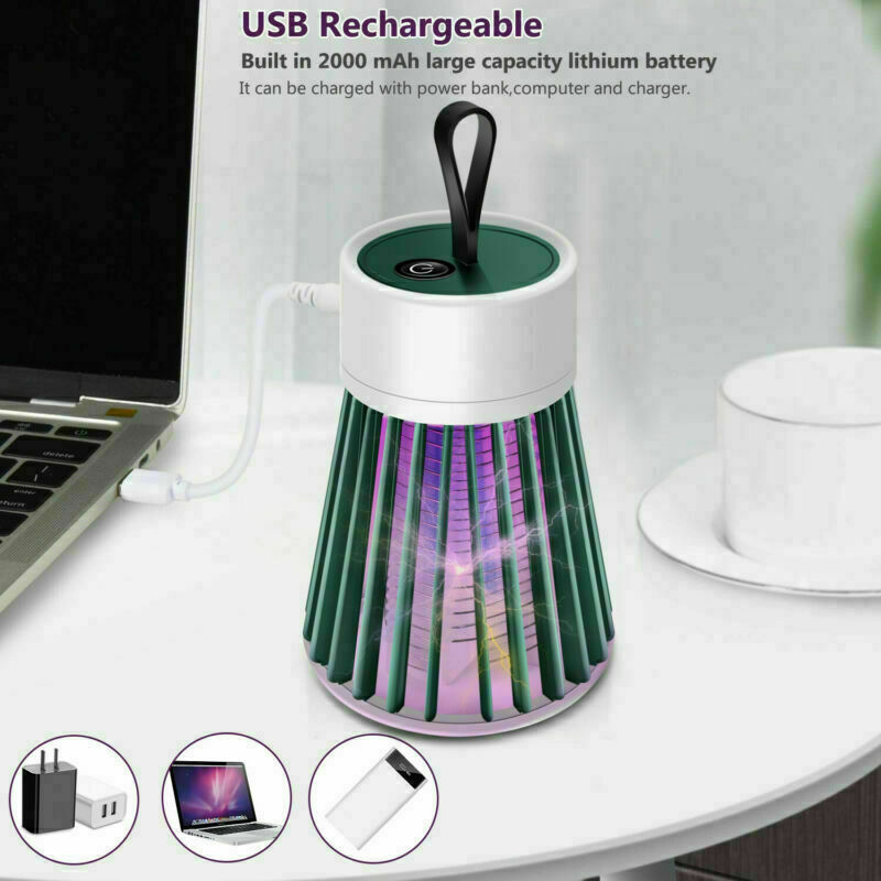 Usb Rechargeable Mosquito Killer LED Light Lamp Fly Bug Insect Zapper ...