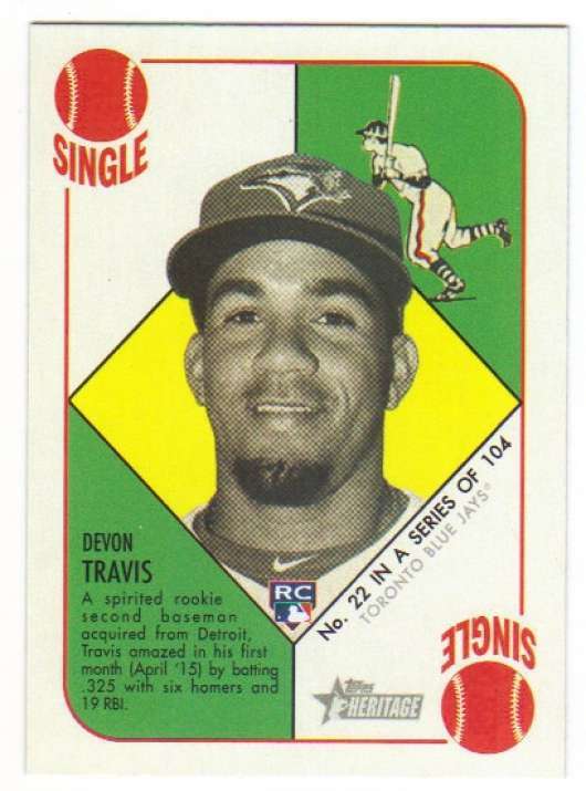 2015 Topps Heritage '51 Collection #22 Devon Travis Blue Jays NM-MT (RC ...