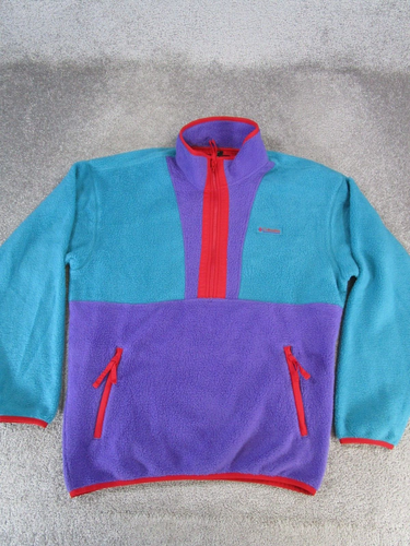 Columbia Jacket Mens Small Blue Purple Red Colorblock Vintage ...