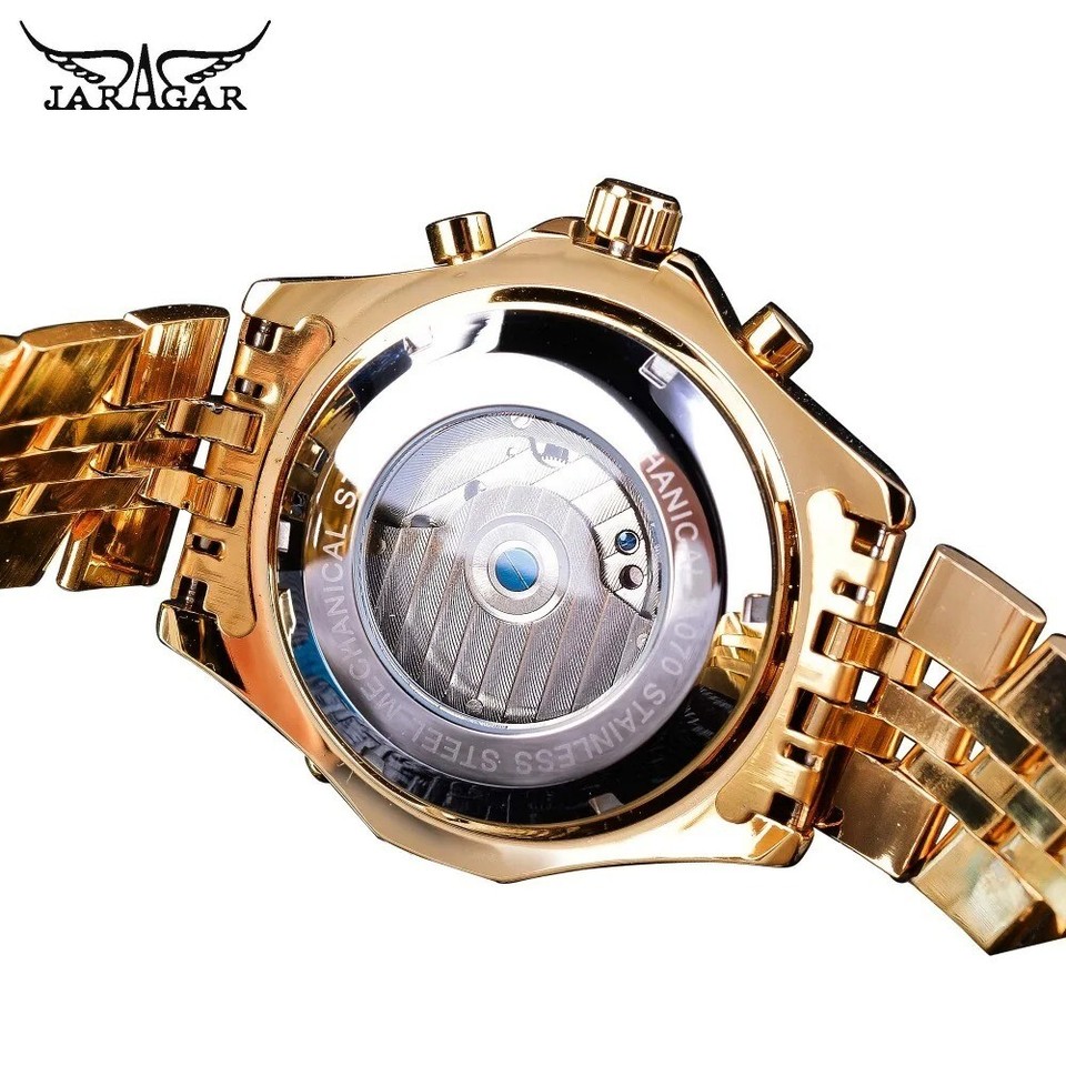Jaragar Men Wrist Watch Sports Automatic Tourbillon Stainless Steel ...